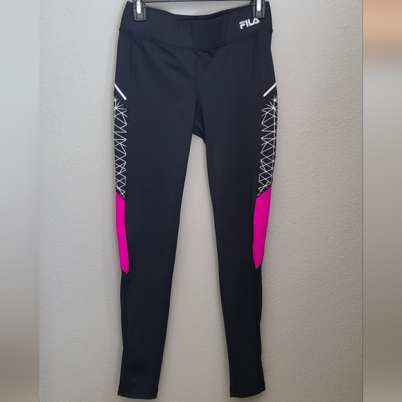 Fila | Pants & Jumpsuits | 3 For 25 Black Hot Pink Fila Running Tights ...